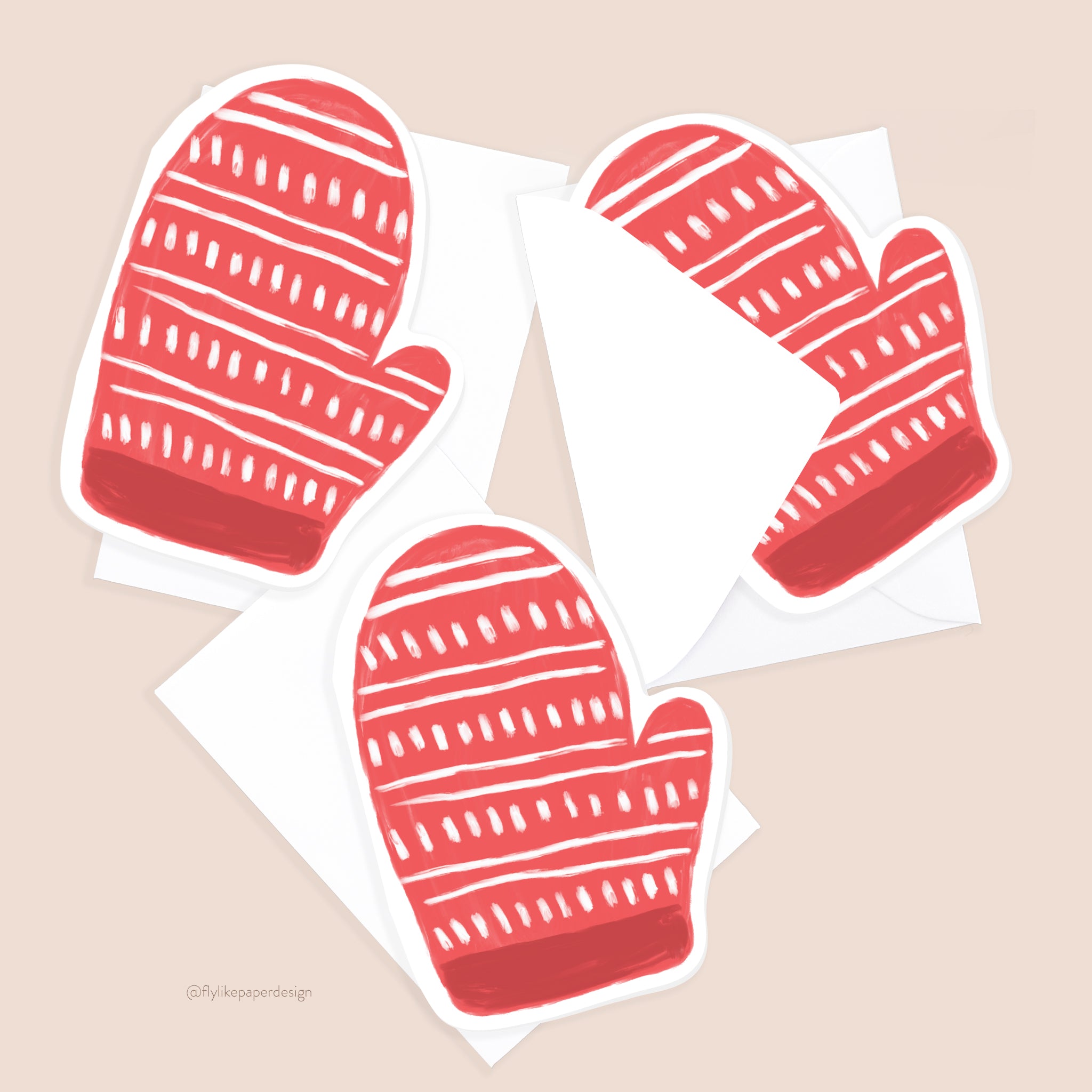 Mini Mitten Winter Cards (6 Pack) – Fly Like Paper Design Shop